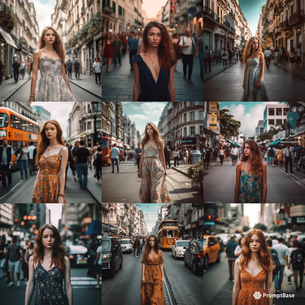 Busy Street Style Photography In Cities Midjourney Prompt | PromptBase