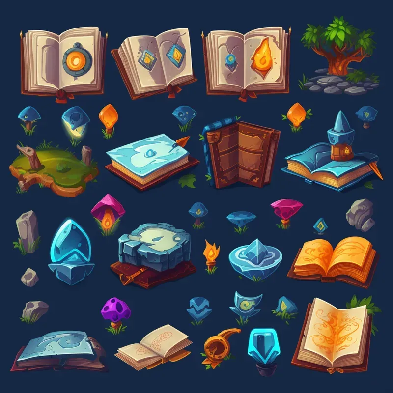 2D Game Icon Spritesheets Midjourney Prompt | PromptBase