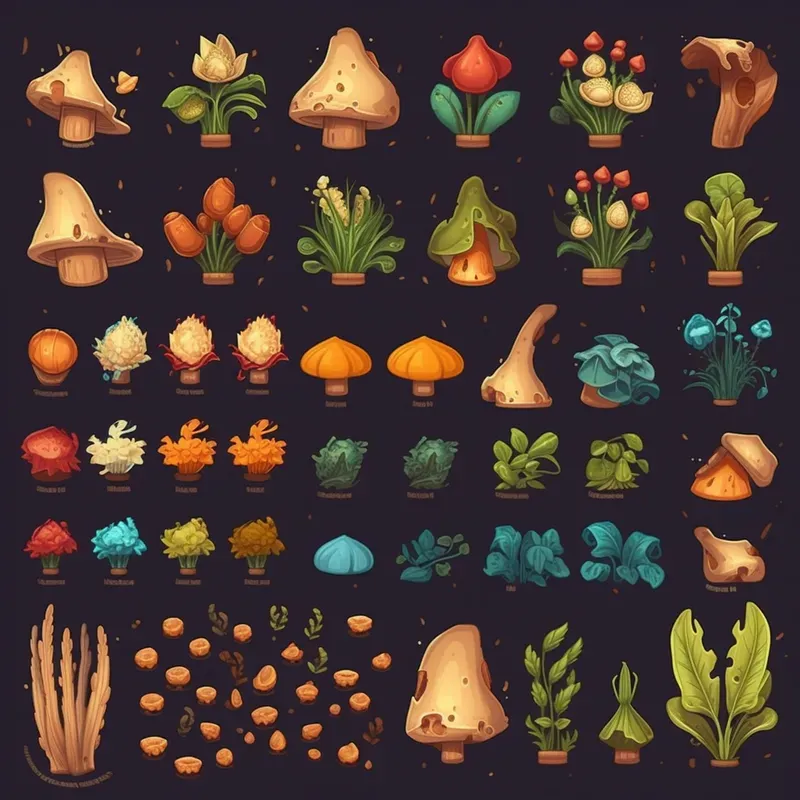 2D Game Icon Spritesheets Midjourney Prompt | PromptBase