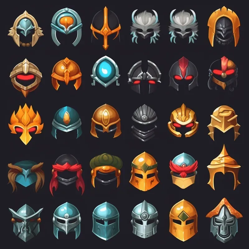 2D Game Icon Spritesheets Midjourney Prompt | PromptBase