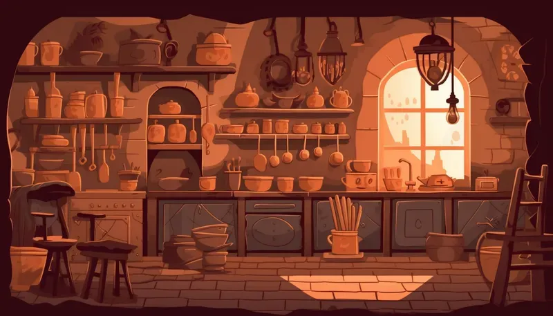 2D Platformer Game Interior Backgrounds Midjourney Prompt | PromptBase