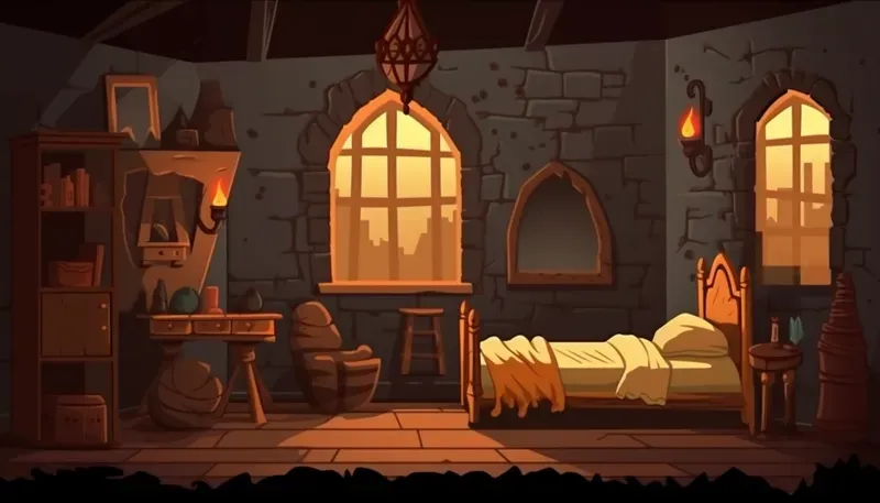 2D Platformer Game Interior Backgrounds Midjourney Prompt | PromptBase