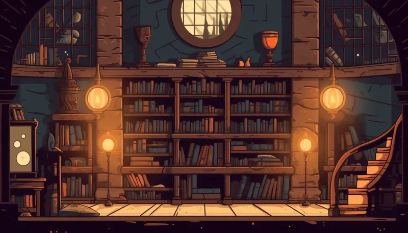 2D Platformer Game Interior Backgrounds Midjourney Prompt | PromptBase