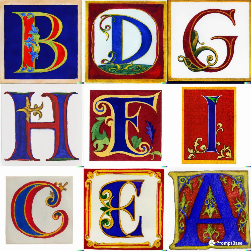 Medieval Manuscript Letters DALL·E Prompt | PromptBase