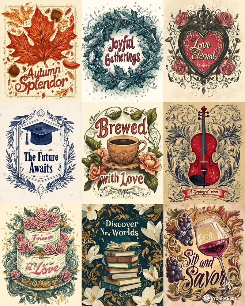 Artistic Posters For Every Occasion Midjourney Prompt | PromptBase