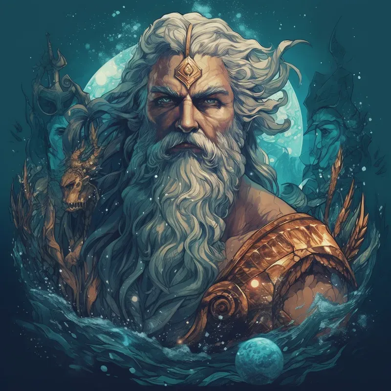 Mythical Gods Illustrations Midjourney Prompt | PromptBase