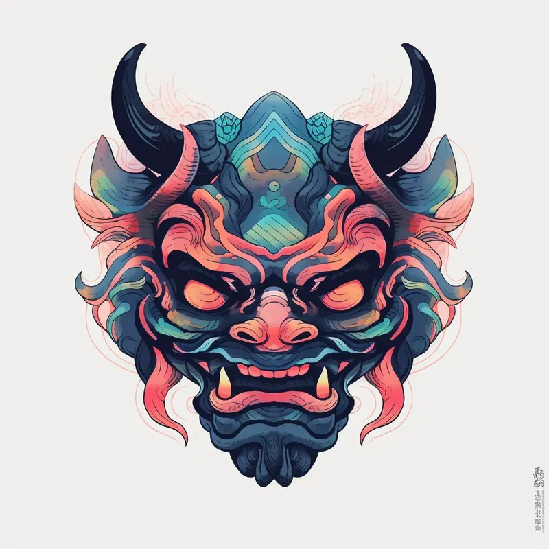Cool Oni Mask Designs Midjourney Prompt | PromptBase