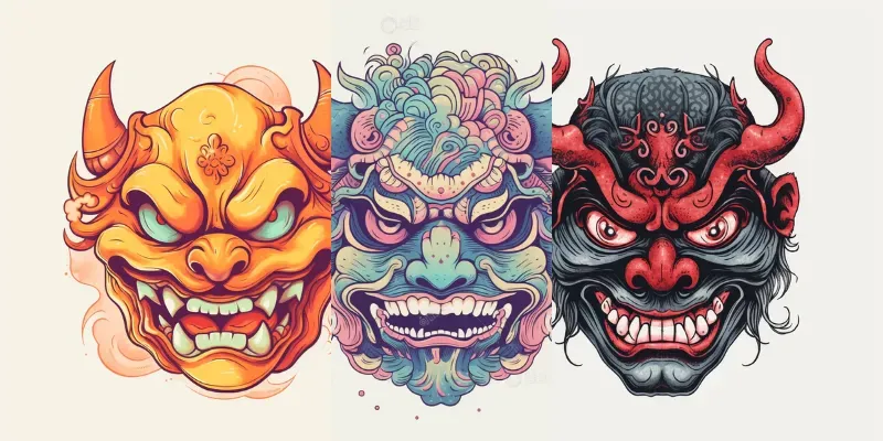 Cool Oni Mask Designs Midjourney Prompt | PromptBase