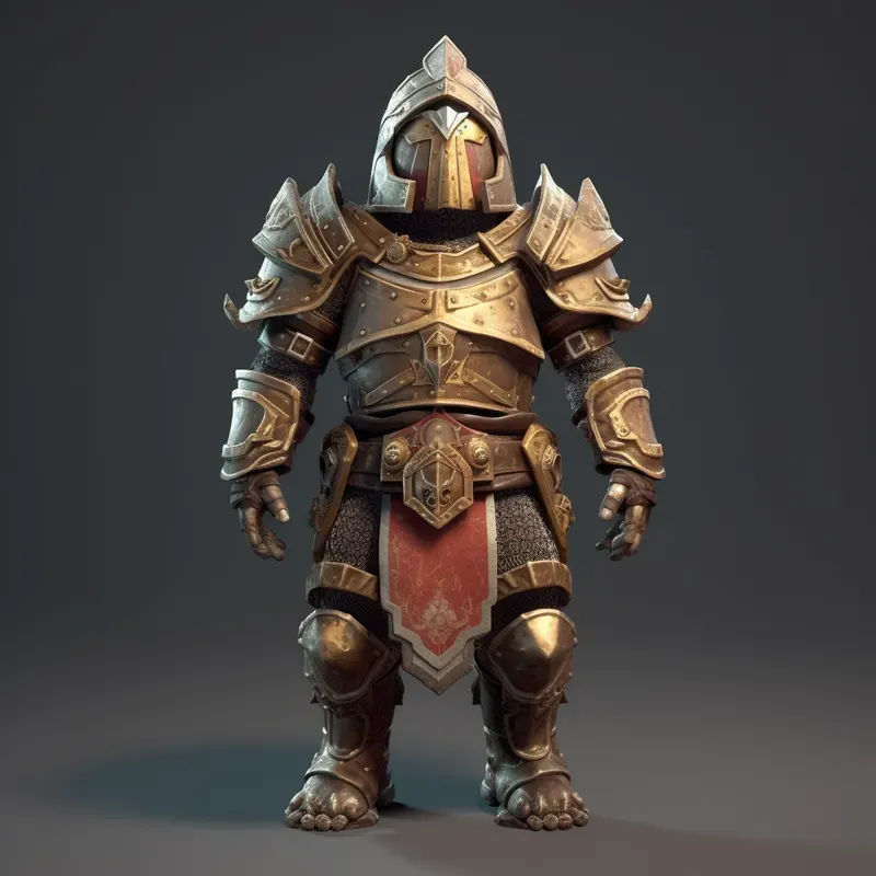 Video Game Armor Showcases Midjourney Prompt | PromptBase