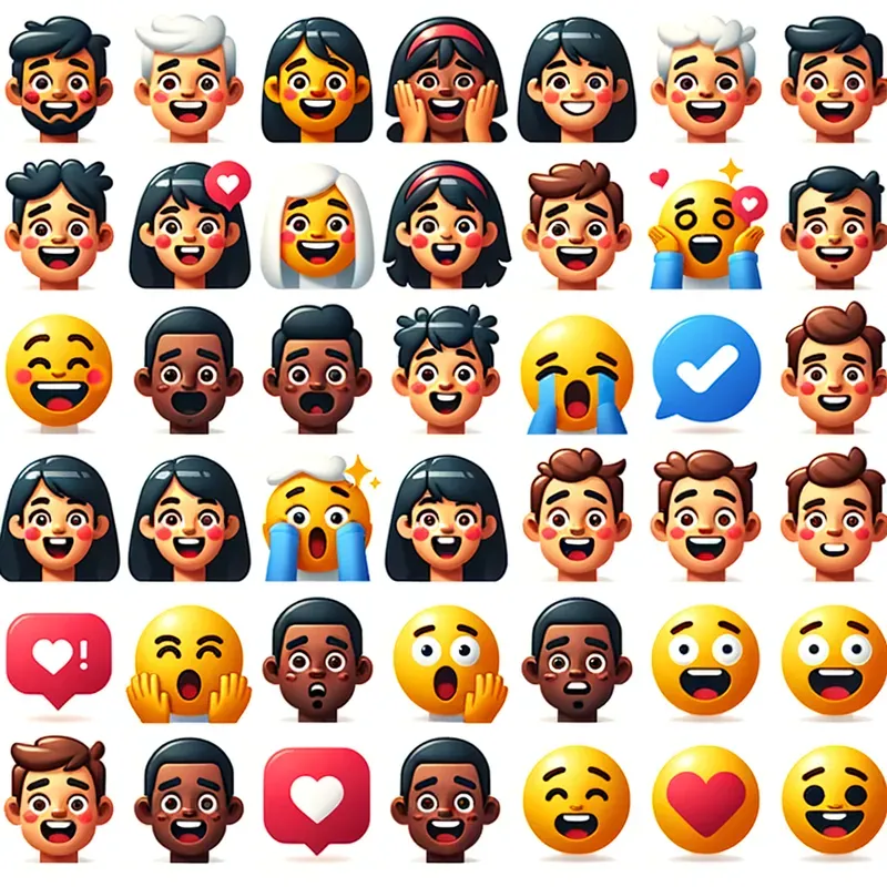 Social Media Face Emojis DALL·E Prompt | PromptBase