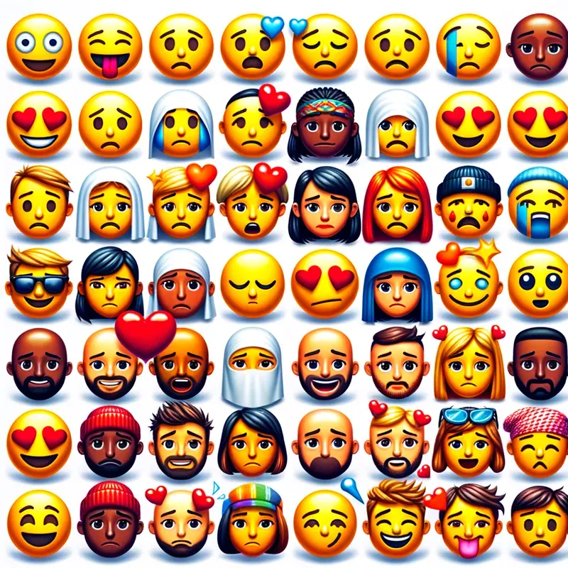 Social Media Face Emojis DALL·E Prompt | PromptBase