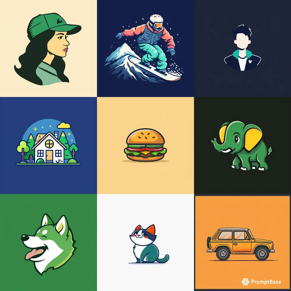 Simple Logo Sign Style Midjourney Prompt | PromptBase