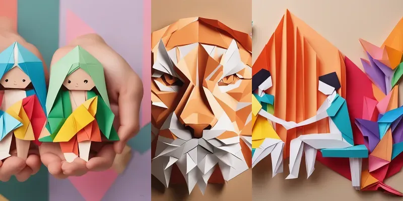 Epic Couple Origami Art Stable Diffusion Prompt | PromptBase
