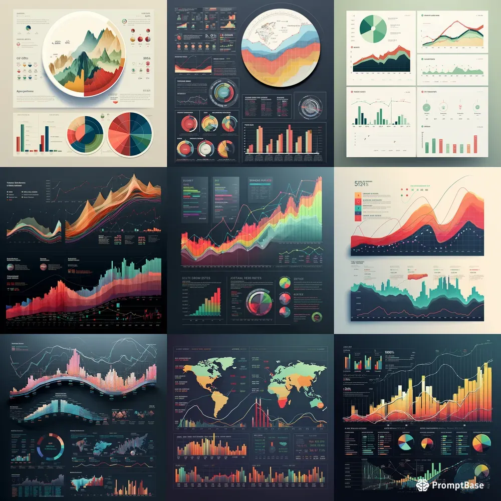 Stock Market Infographics Inspirations Midjourney Prompt | PromptBase