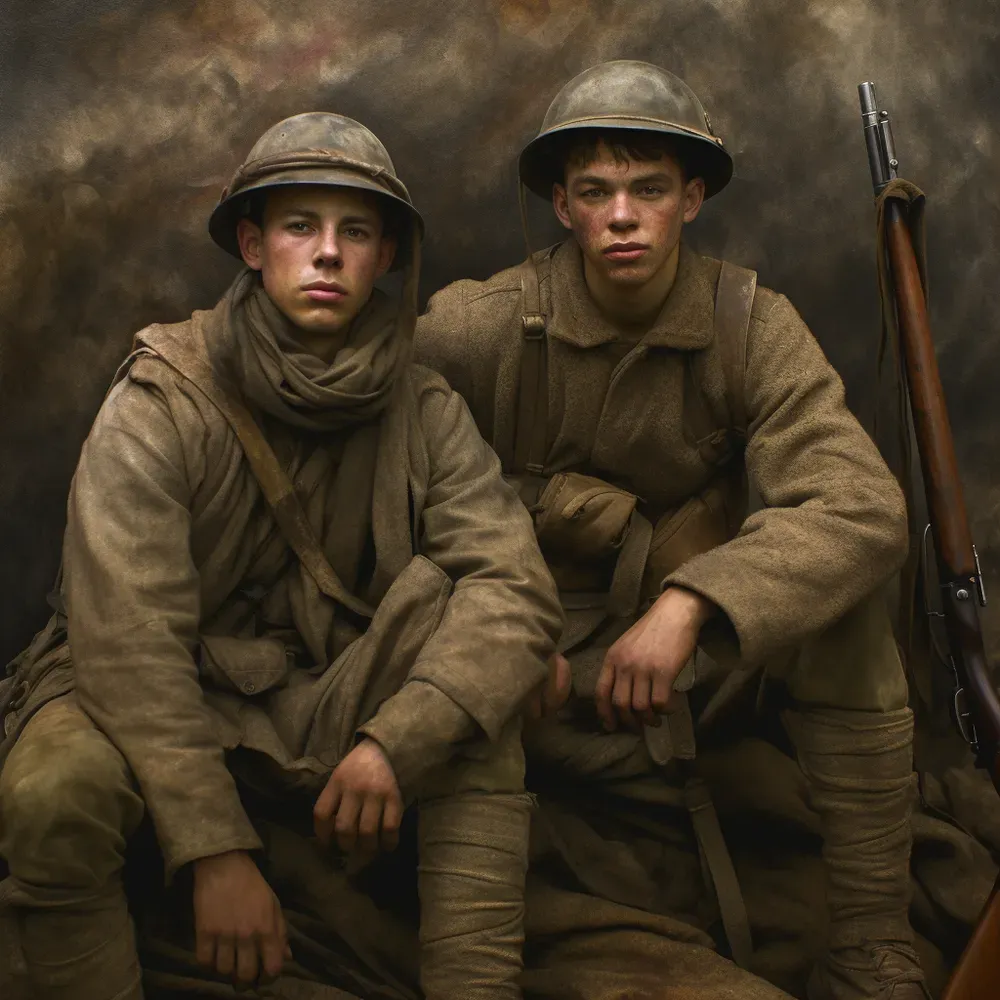 Heroic Portraits Soldiers Stories Midjourney Prompt | PromptBase