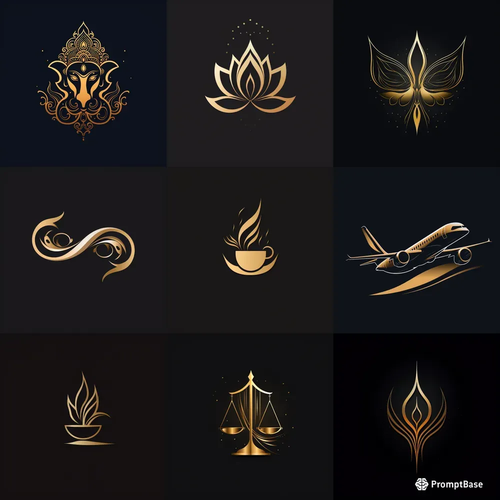 Elegant Expensive Logos Midjourney Prompt | PromptBase