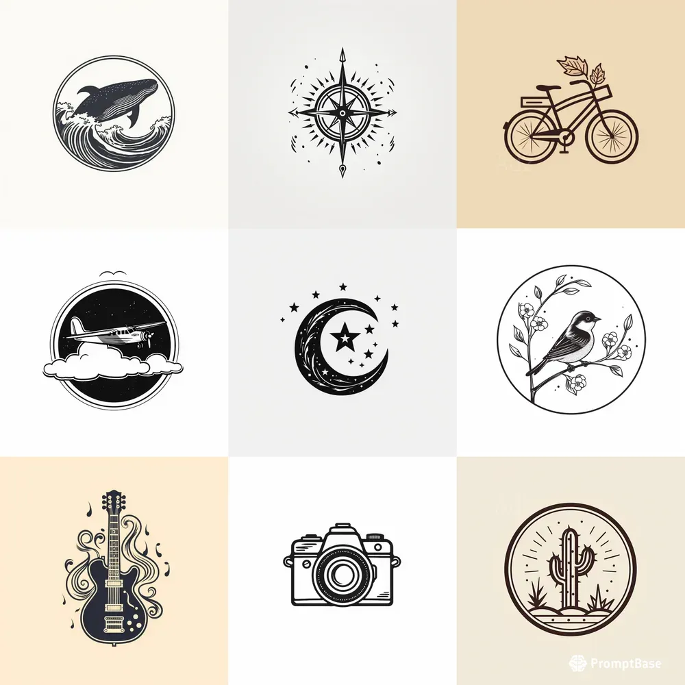 Minimalist Vintage Logos Midjourney Prompt | PromptBase