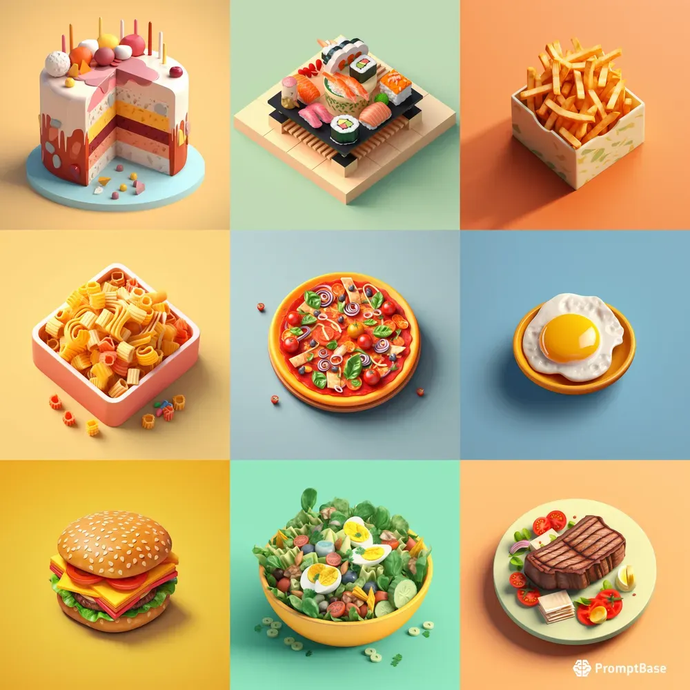 Foods In Digital Style Midjourney Prompt | PromptBase