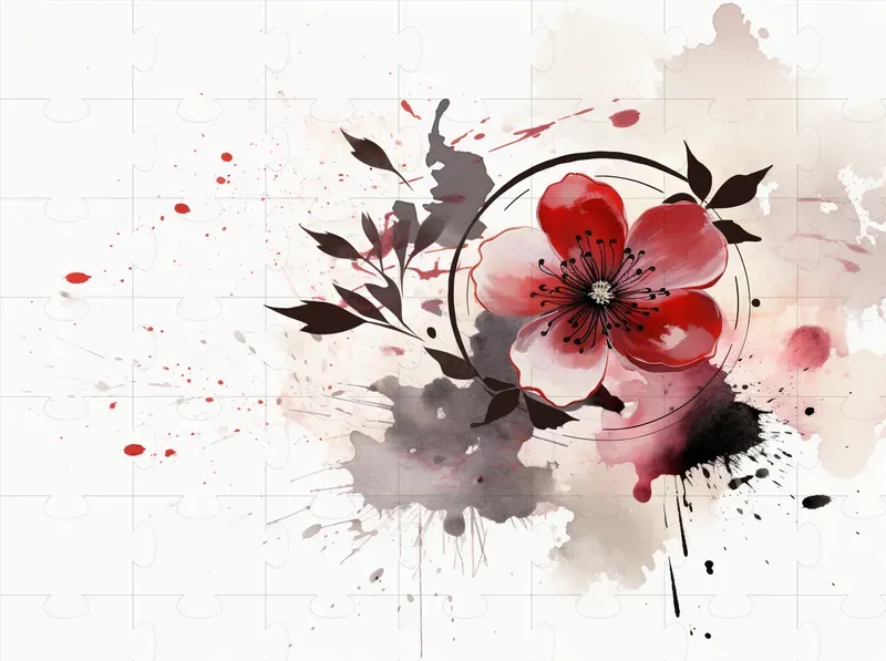 Japanese Calligraphy Red And Black Art Midjourney Prompt | PromptBase