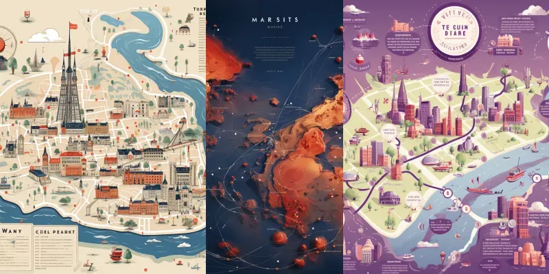 Beautiful Places Maps In Worlds Midjourney Prompt | PromptBase