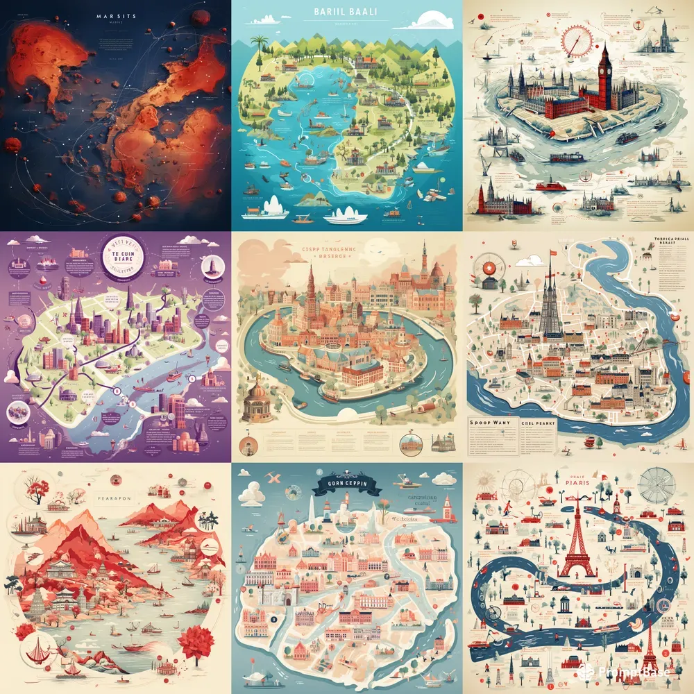 Beautiful Places Maps In Worlds Midjourney Prompt | PromptBase