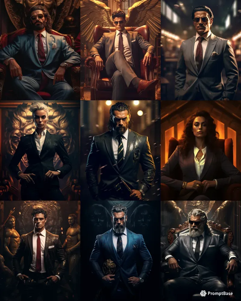 Mafia Greek Gods Midjourney Prompt | PromptBase