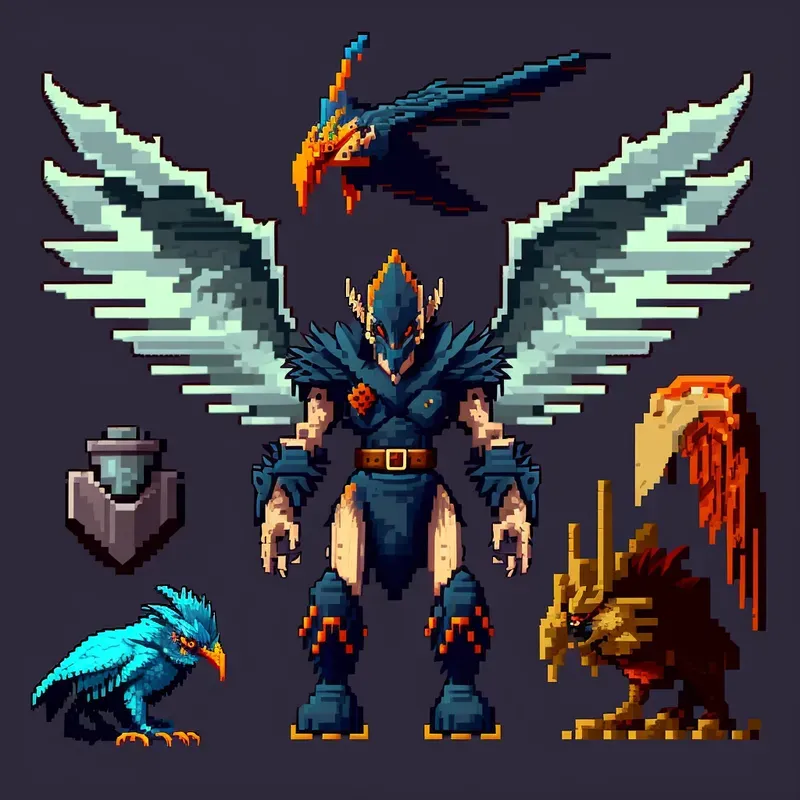 Pixel Art Characters Midjourney Prompt | PromptBase