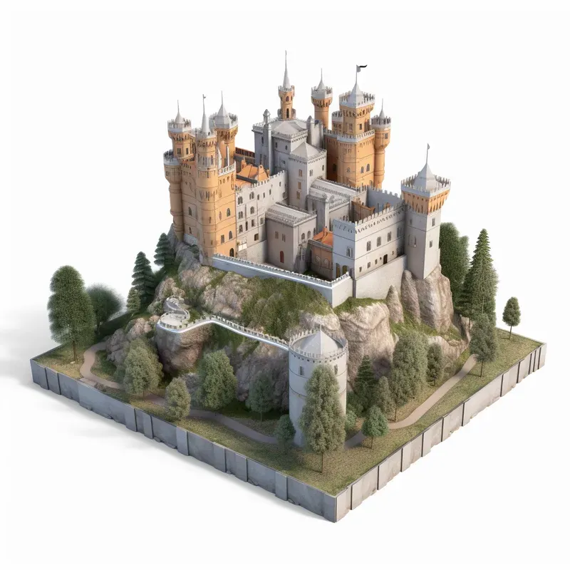 3D Isometric Castles Worldwide Midjourney Prompt | PromptBase