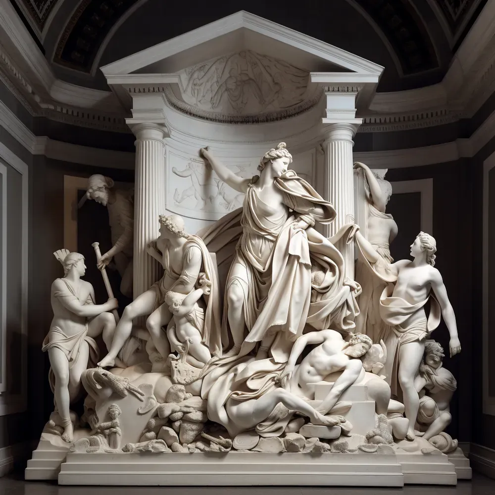 Neoclassical Sculptures Midjourney Prompt | PromptBase