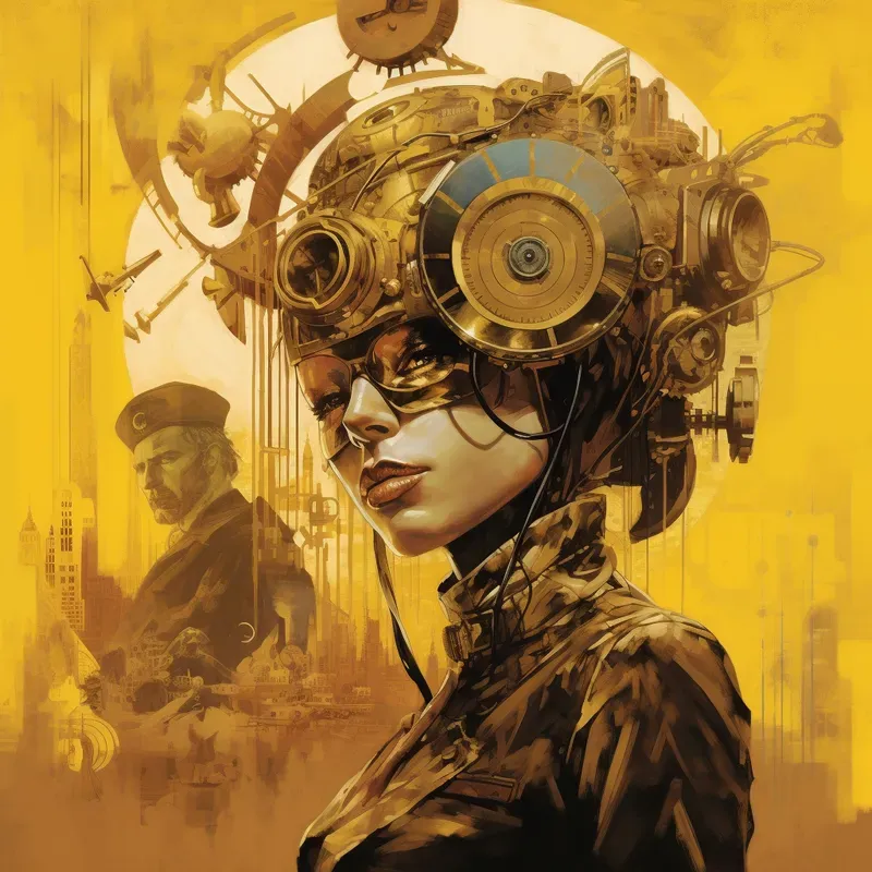 Retro Futuristic Album Covers Midjourney Prompt | PromptBase