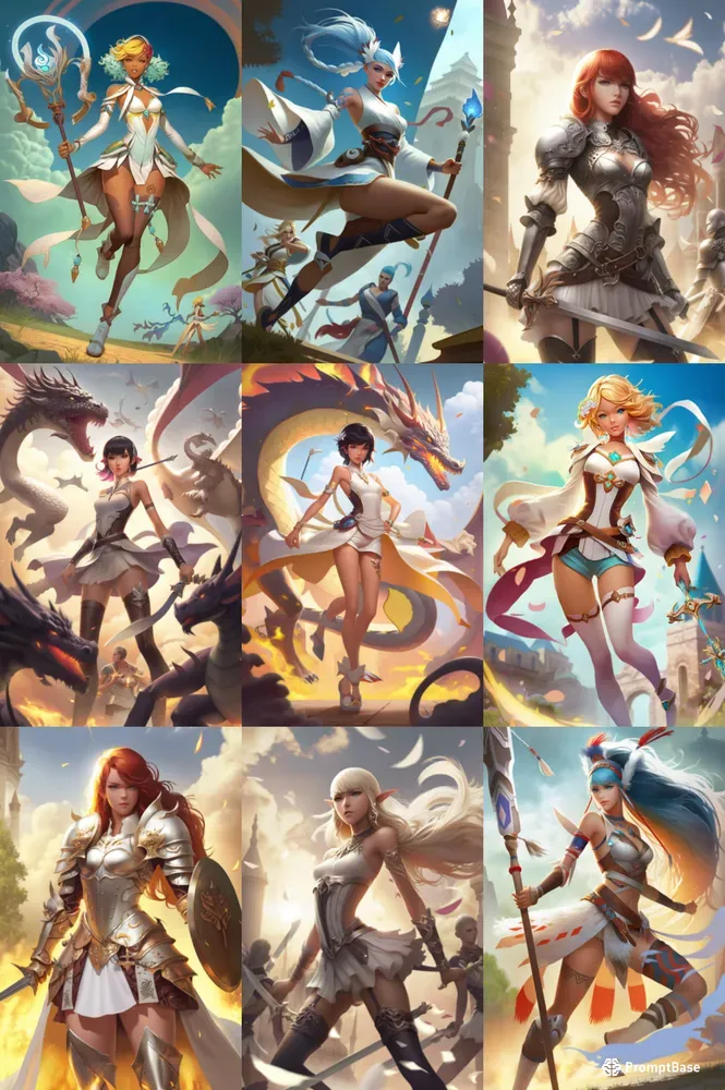 Fantasy RPG Characters Midjourney Prompt | PromptBase