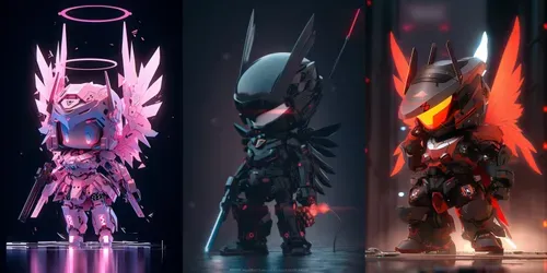 Mecha Anime Inspired 3d Characters Midjourney Prompt Promptbase