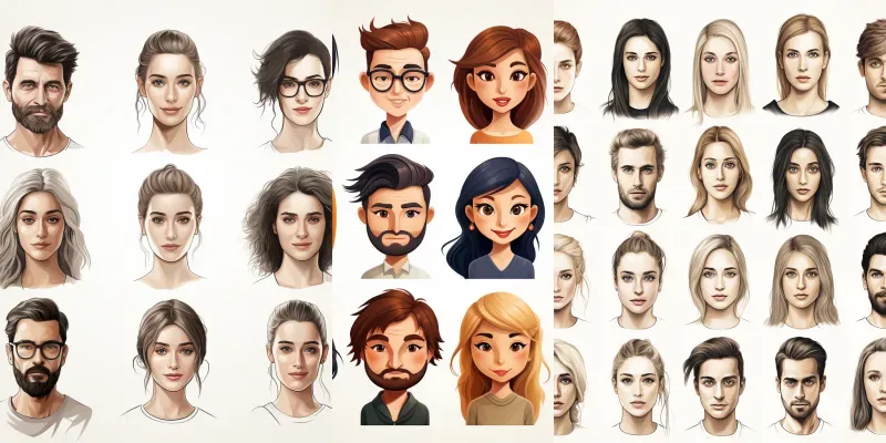 Multiple Face Designs Midjourney Prompt | PromptBase