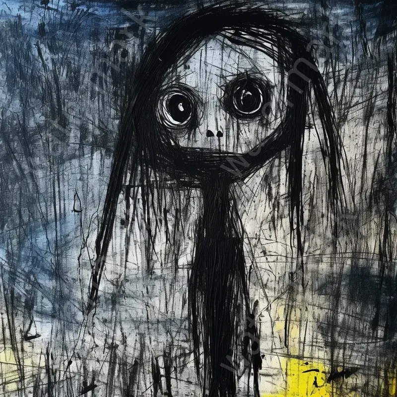 Creepy Scary Children Drawings Midjourney Prompt | PromptBase