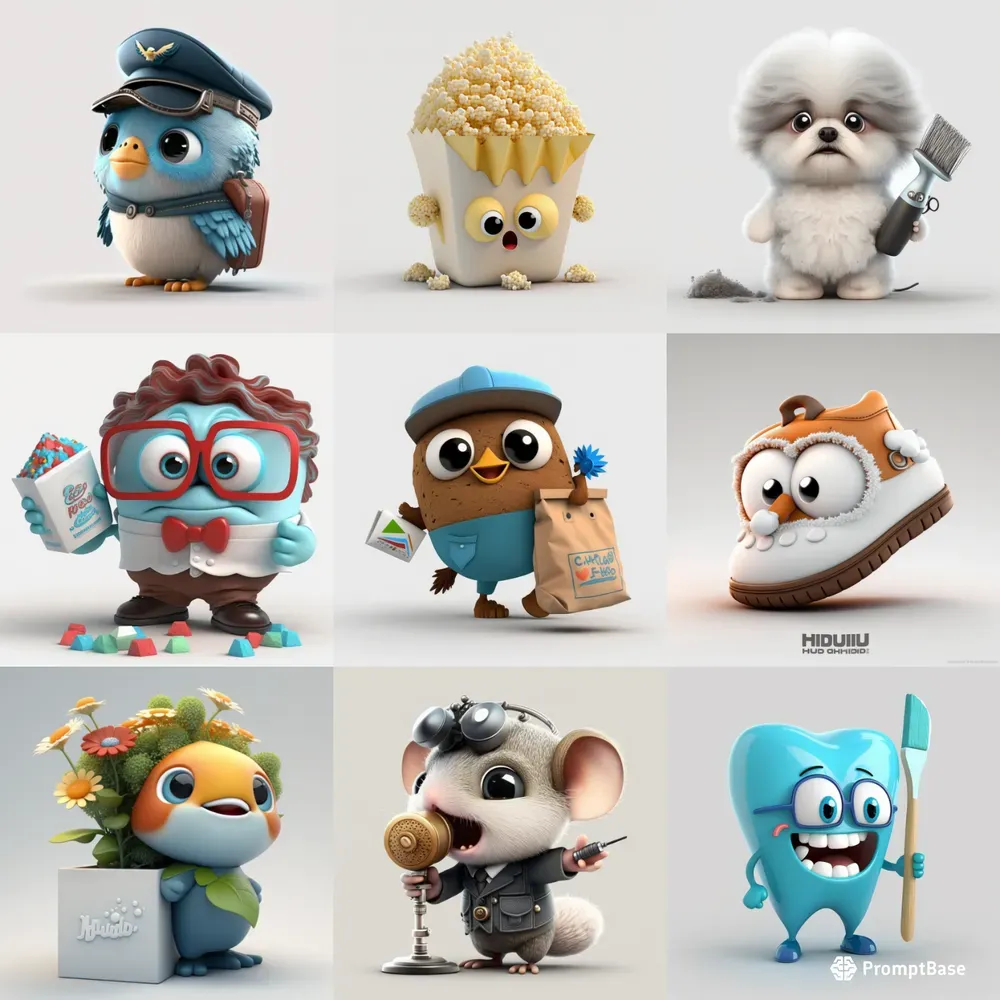 Logo Brand Characters For Your Business Midjourney Prompt | PromptBase