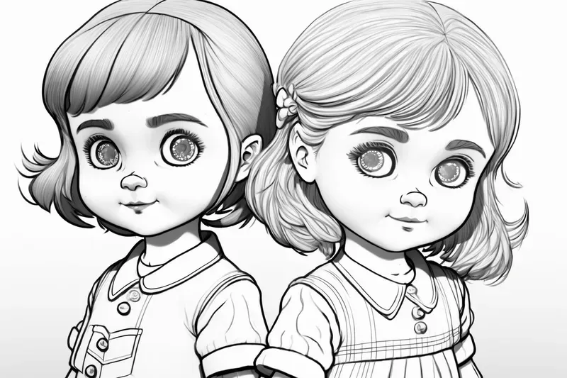 Unique Children Coloring Book Pages Midjourney Prompt | PromptBase