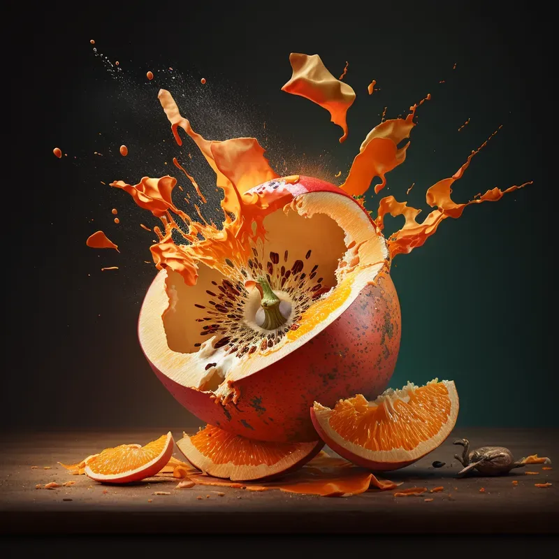 Exploding Fruits Midjourney Prompt | PromptBase