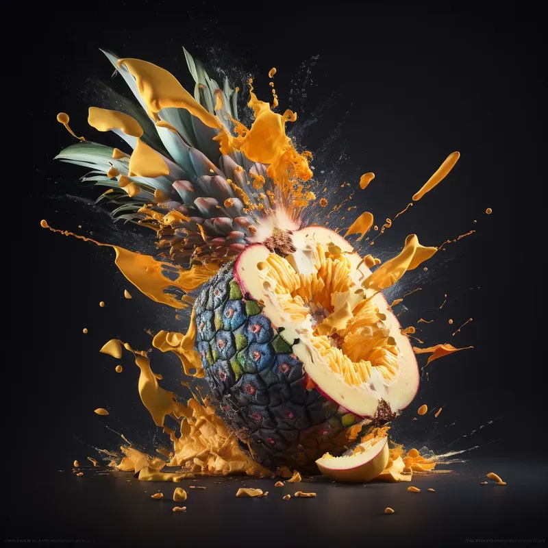 Exploding Fruits Midjourney Prompt | PromptBase