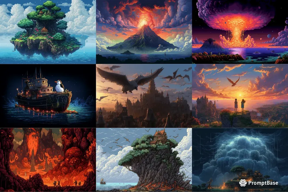 16 Bit Pixel Art Midjourney Prompt | PromptBase