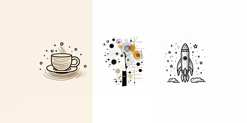 One Line Doodle Art Midjourney Prompt | PromptBase