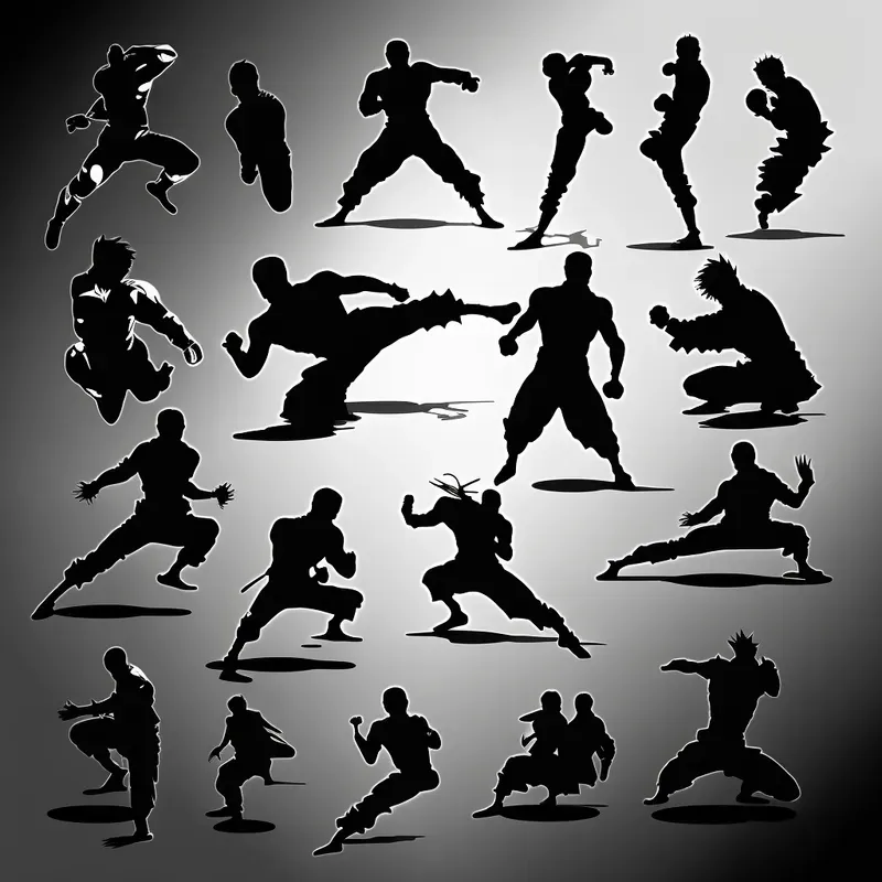 Simple Silhouettes In Movements Midjourney Prompt | PromptBase