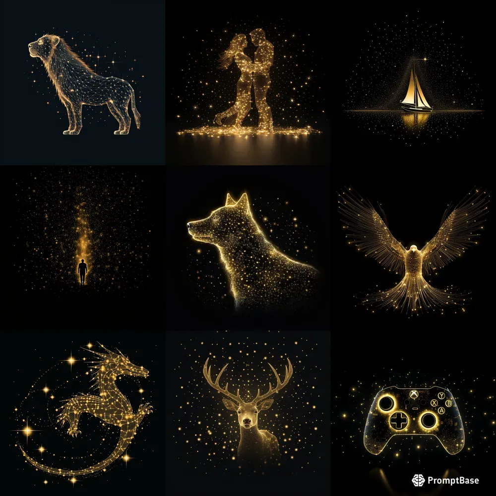 Minimal Constellation Inspired Designs Midjourney Prompt | PromptBase