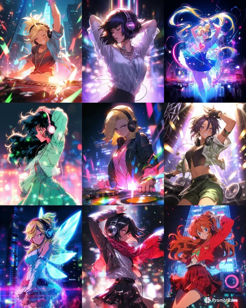 Exclusive Nightcore Female Animes Midjourney Prompt | PromptBase