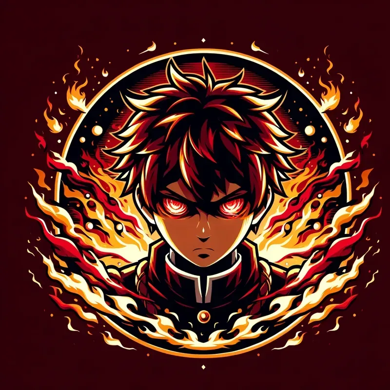 Enigmatic Anime Avatars In Circular Emblems DALL·E Prompt | PromptBase