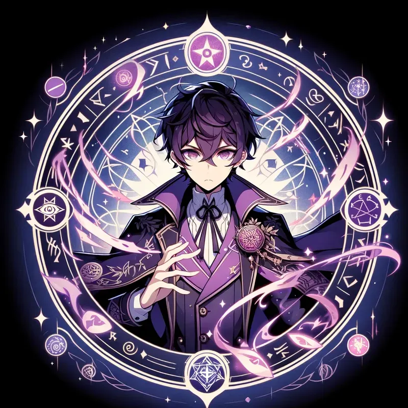 Enigmatic Anime Avatars In Circular Emblems DALL·E Prompt | PromptBase