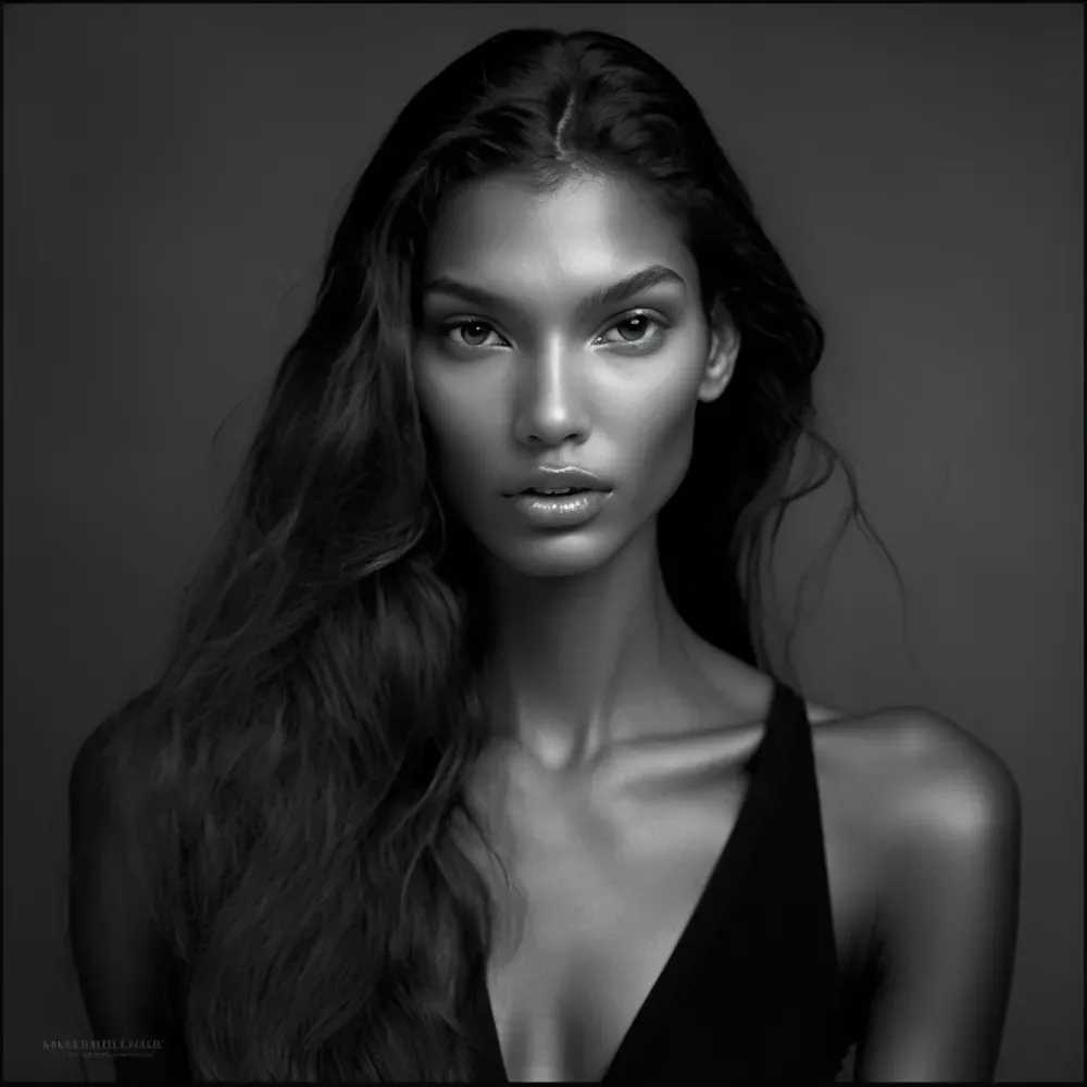 Stunning Black And White Supermodels Midjourney Prompt | PromptBase