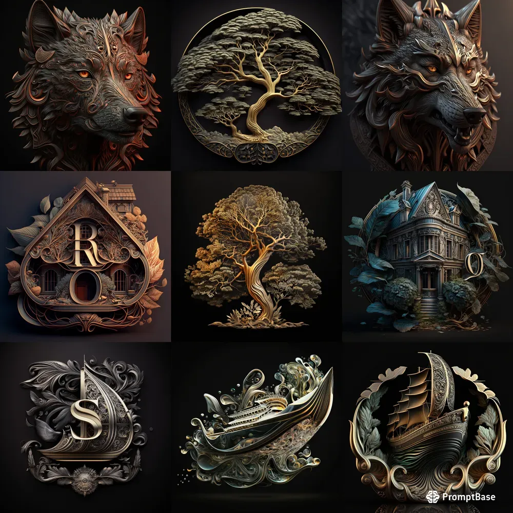 Ultra-detailed Professional Logos Midjourney Prompt | PromptBase