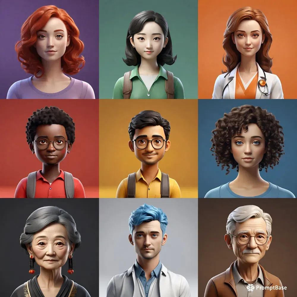 Custom 3D Pixar Avatars Midjourney Prompt | PromptBase