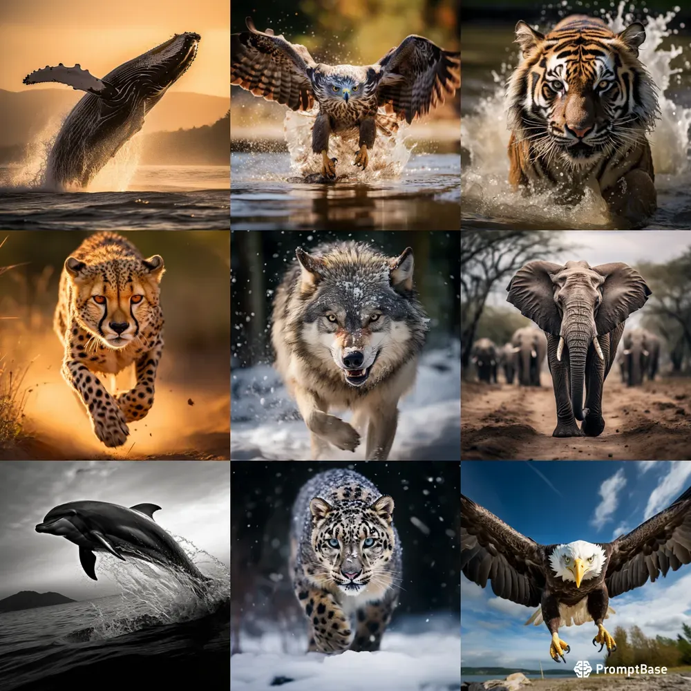 Animals In Slow Motion Midjourney Prompt | PromptBase