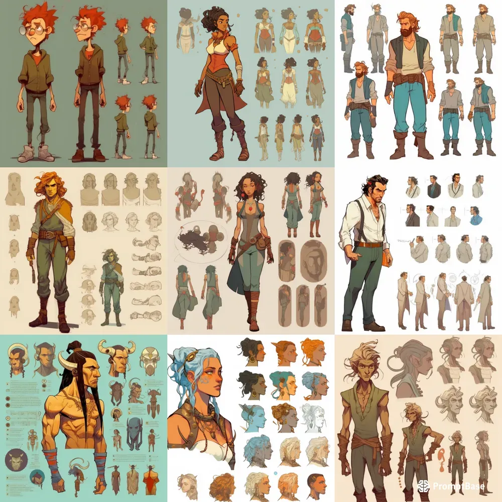 RPG Character Designs Midjourney Prompt | PromptBase